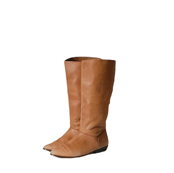 Westies | Shoes | Vintage Women Leather Light Brown Riding Boots By ...